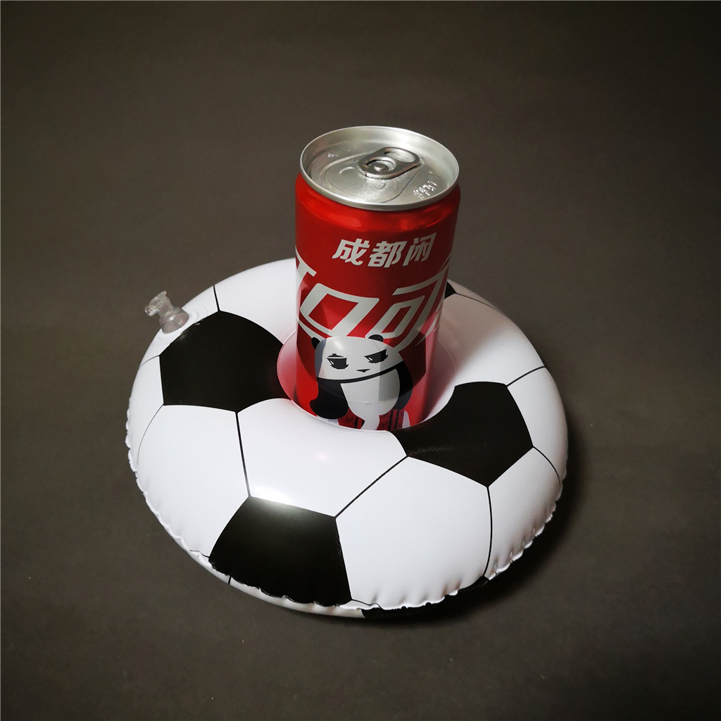 PVC Inflatable water floating football beer can drink holder - Xiamen ...