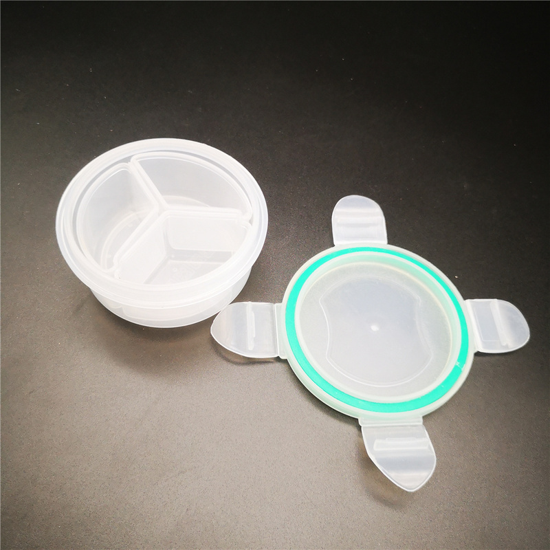 Round 3 Grids Waterproof Plastic Pill Dispenser Box - Organize ...