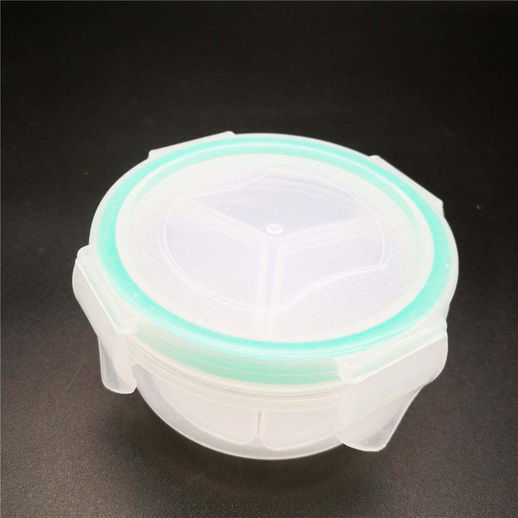 Round 3 Grids Waterproof Plastic Pill Dispenser Box - Organize ...
