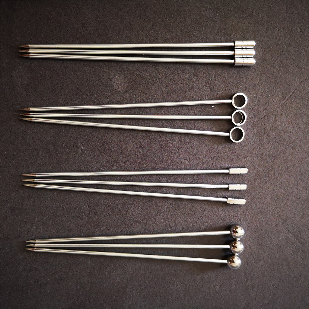 Stainless steel round circle Cylinder top cocktail picks - Xiamen ...