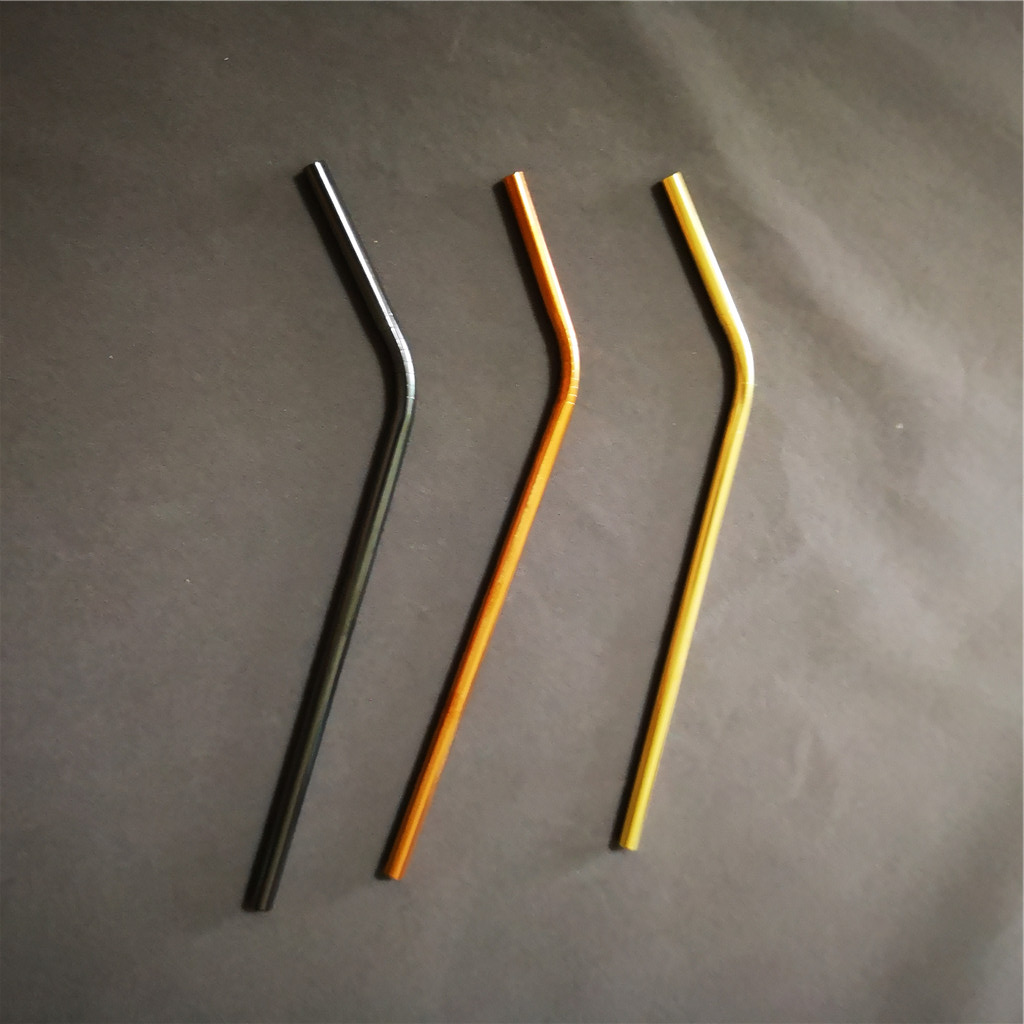 Stainless steel bent and straight straw,black,gold,rose gold straw ...