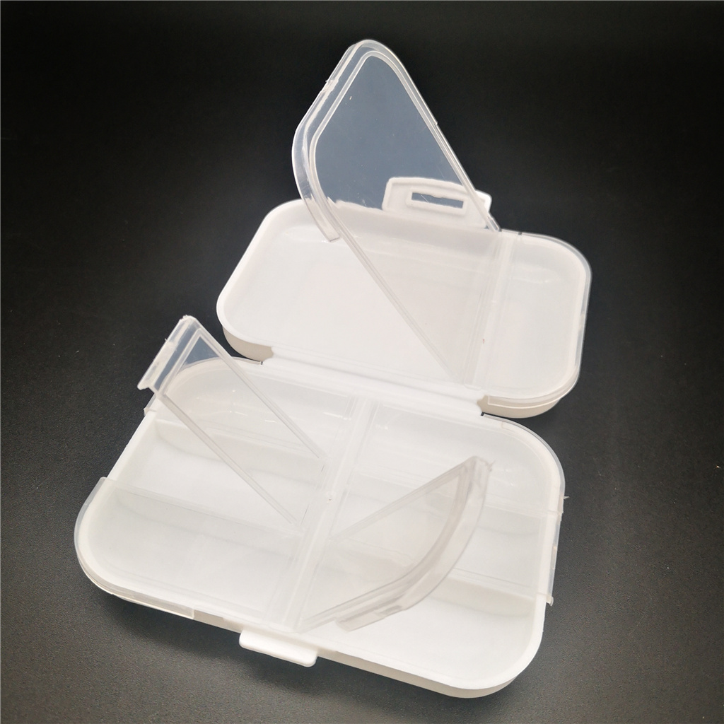 Compact 2-Layer Pill Box with 8 Compartments | Daily Medicine Organizer