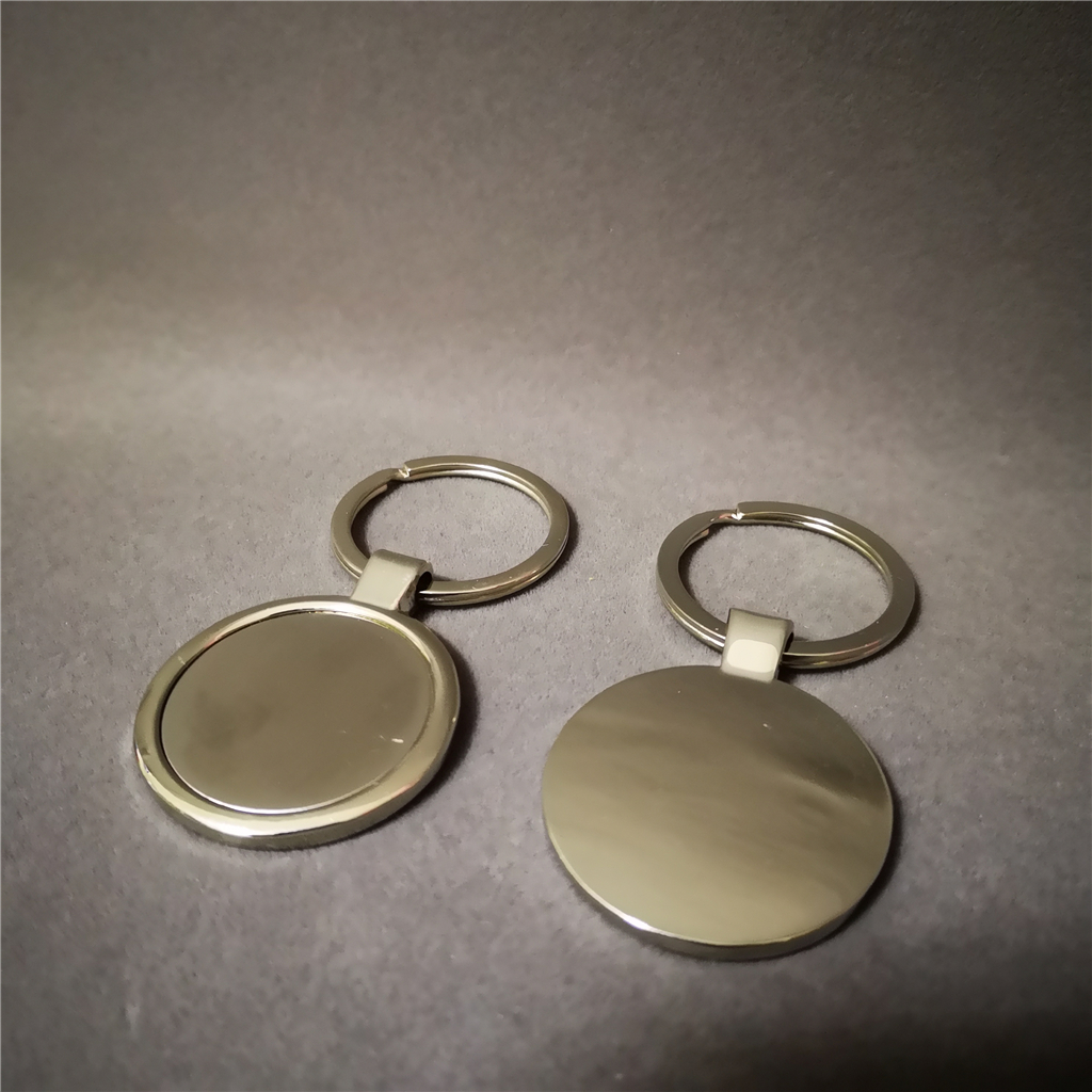 Round Shield Keychain - Zinc Alloy, Customizable & Durable