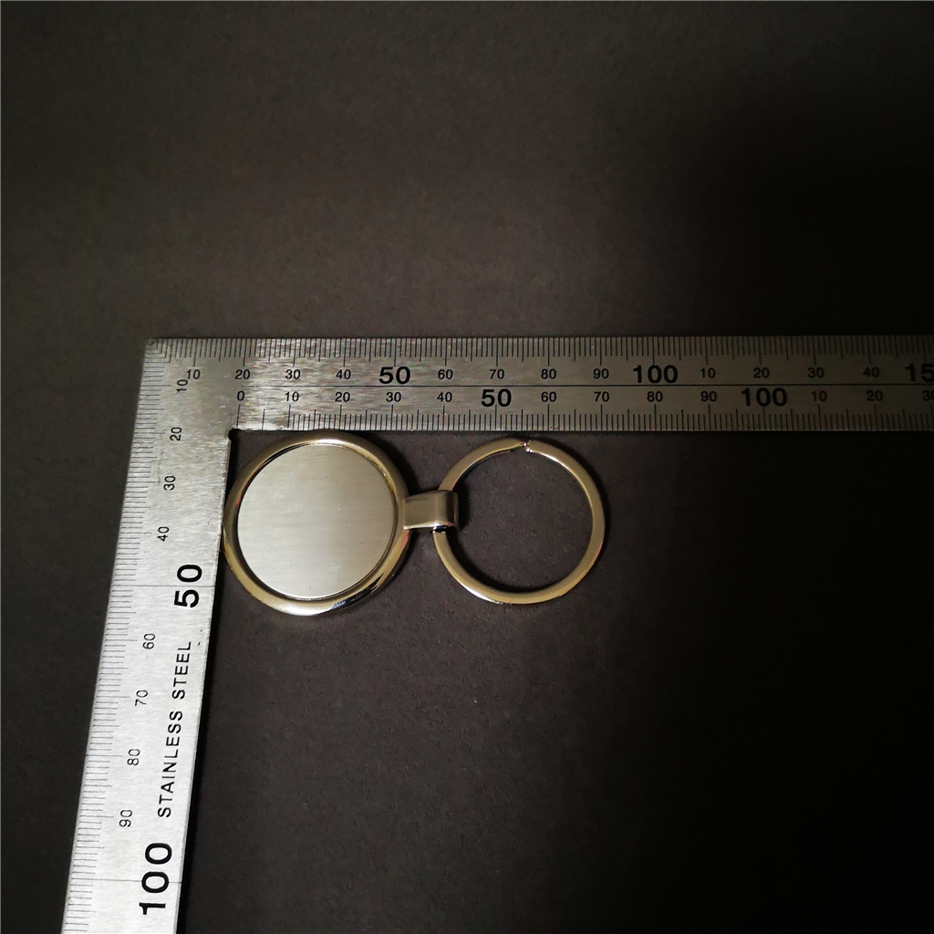 Round Shield Keychain - Zinc Alloy, Customizable & Durable