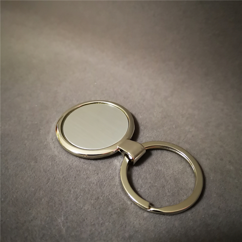 Round Shield Keychain - Zinc Alloy, Customizable & Durable