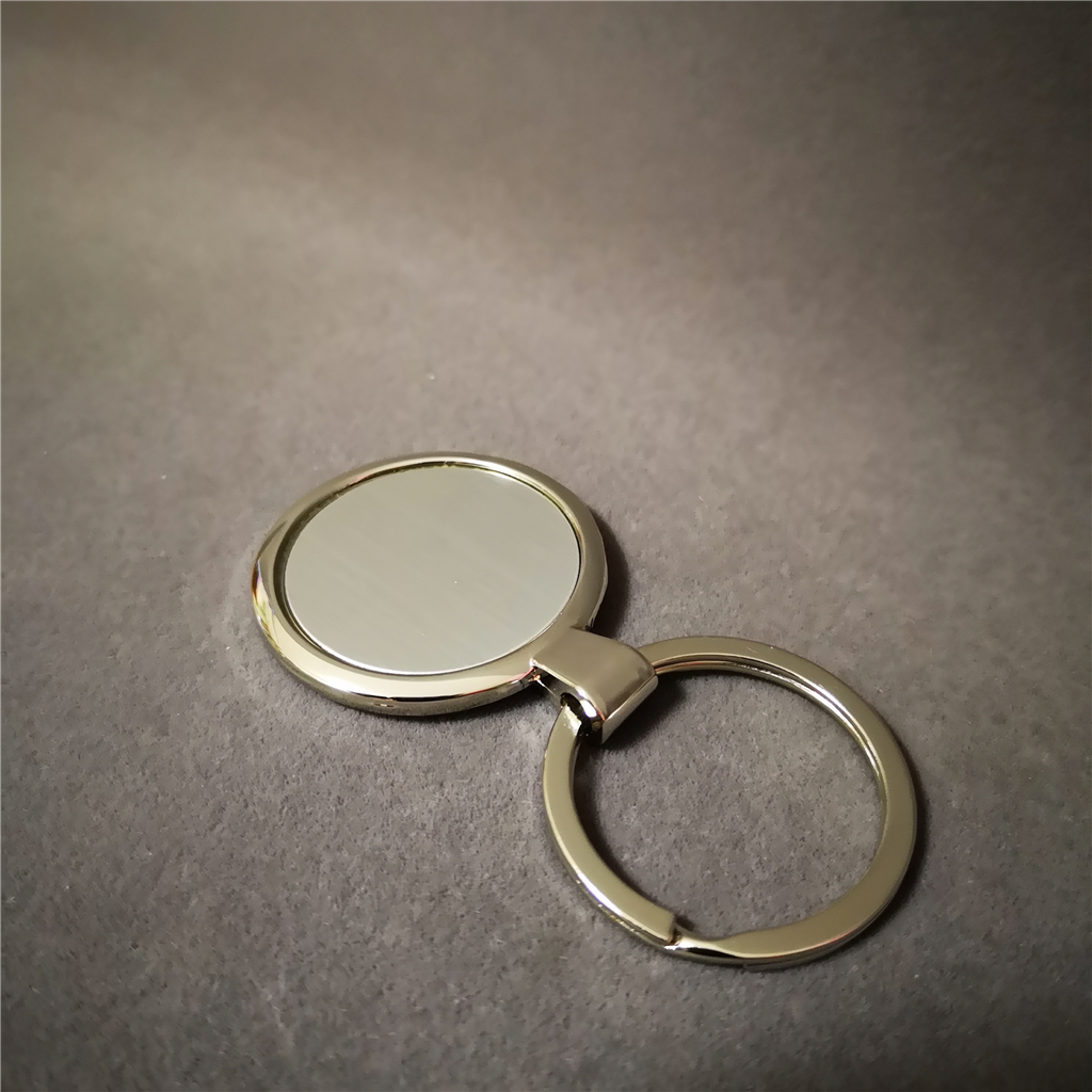 Round Shield Keychain - Zinc Alloy, Customizable & Durable