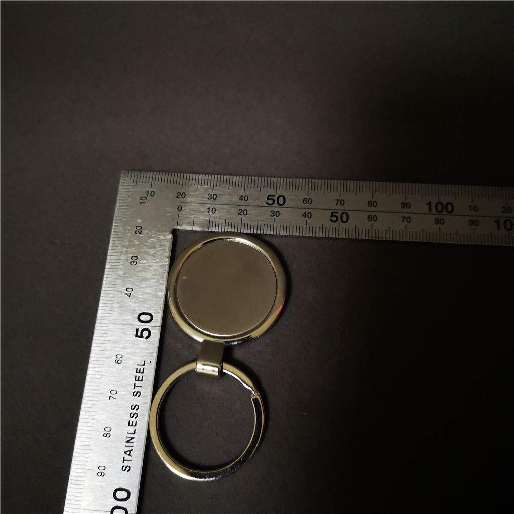 Round Shield Keychain - Zinc Alloy, Customizable & Durable