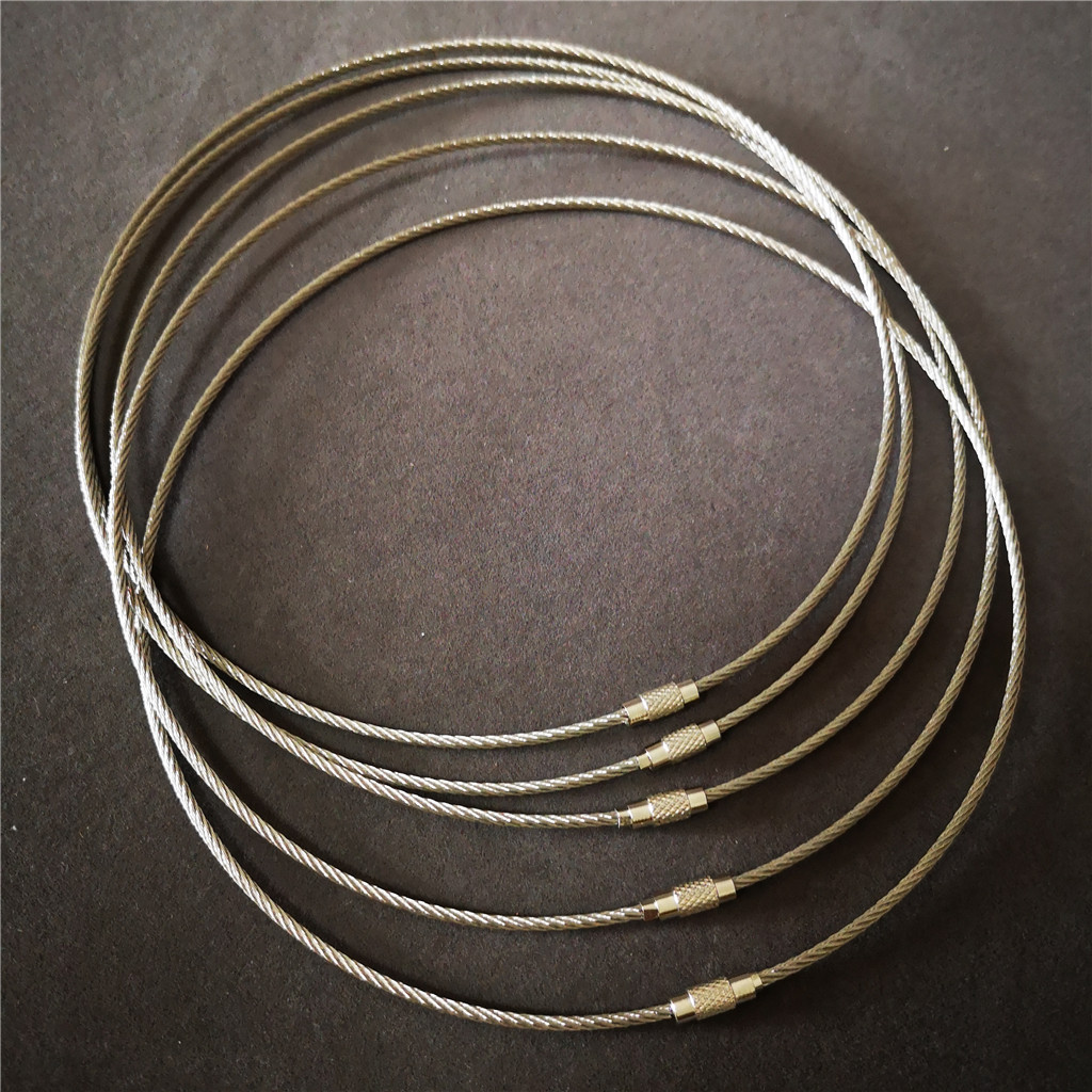 Stainless Steel Wire Keychain Cable Key Ring - Durable & Anti-Lost Design