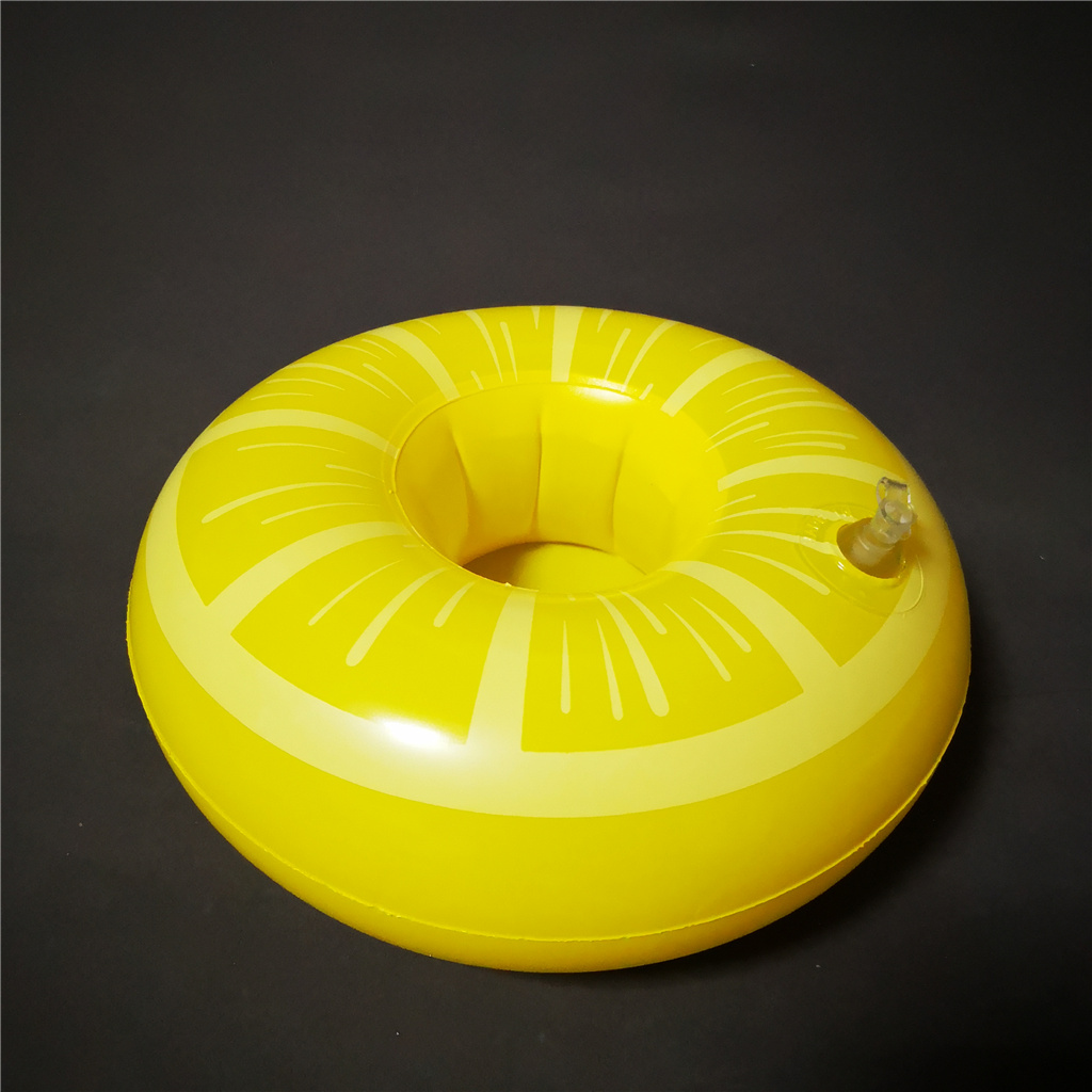 PVC Inflatable water floating lemon beer can drink holder - Xiamen ...