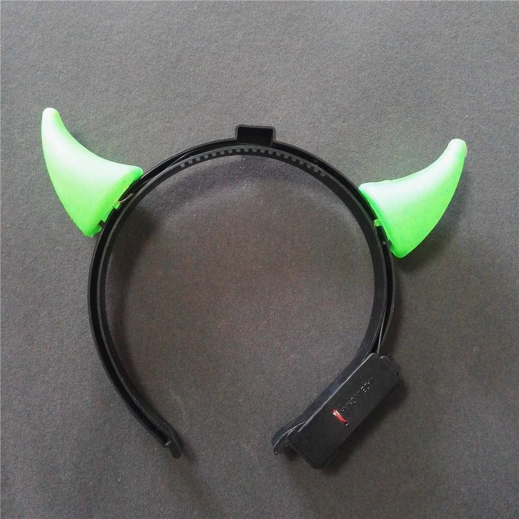 Plastic small led flashing devil bull horns headband - Xiamen Sunglan ...