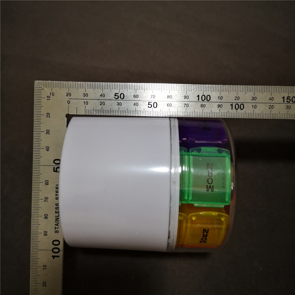 28 Compartments Plastic Cylinder Weekly Pill Box | Organize Your ...