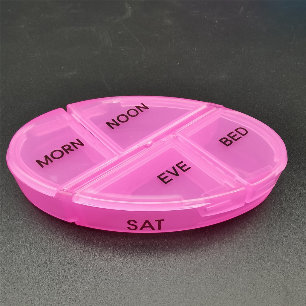 Plastic Ellipse 28-Case Weekly Pill Organizer - 7-Day Pill Reminder Box ...