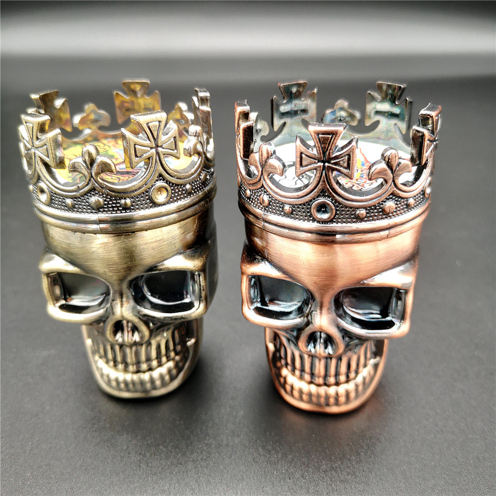 Crown King Skull Grinder - 3 Layer Herb, Weed, Tobacco Grinder for ...